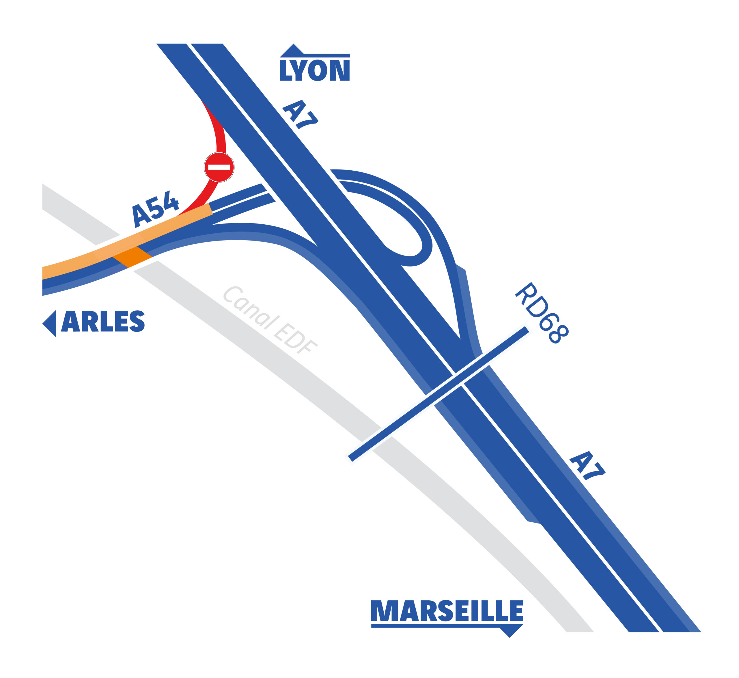 Le chantier en actions - Aménagement de la Bifurcation A7/A54 ...